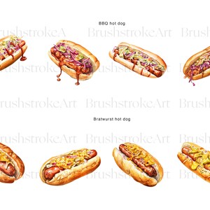 Watercolor Hotdog Clipart, Food, American Hotdog PNG, Fast Food, Corn ...