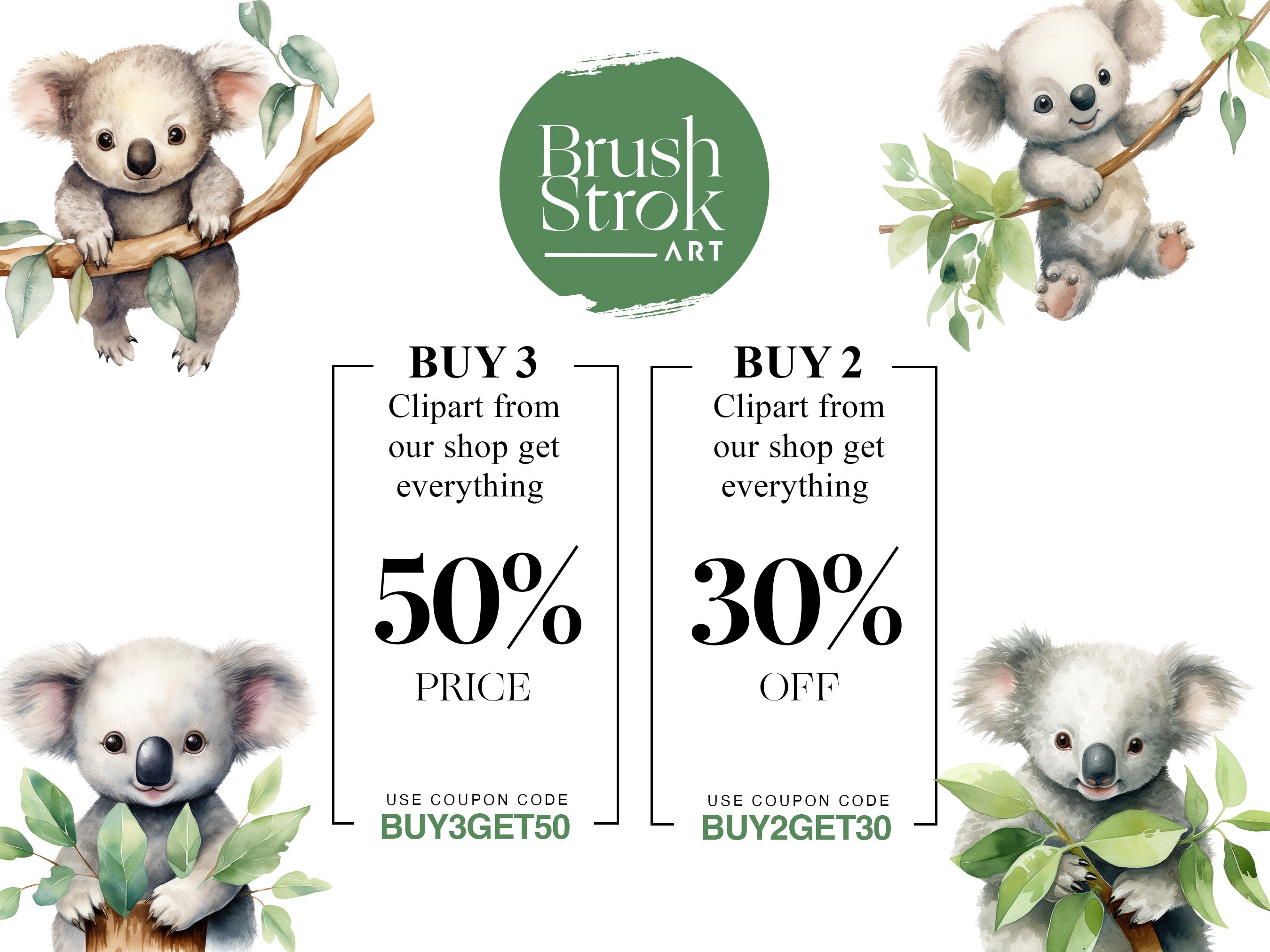 Watercolor Koala Clipart, Cute Koala Activities, Sleeping, Baby Animal ...