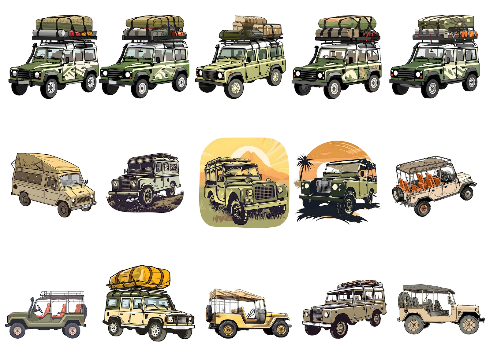 40 Safari Vehicle Clipart Pngs-jungle Cruisers: A Collection of Safari ...