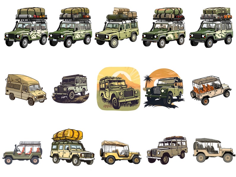 40 Safari Vehicle Clipart Pngs-jungle Cruisers: A Collection of Safari ...