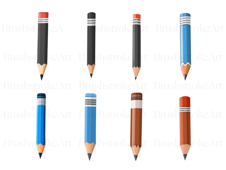 Pencil Clipart, Back to School, Art Supplies Clipart, Color Pencil PNG ...