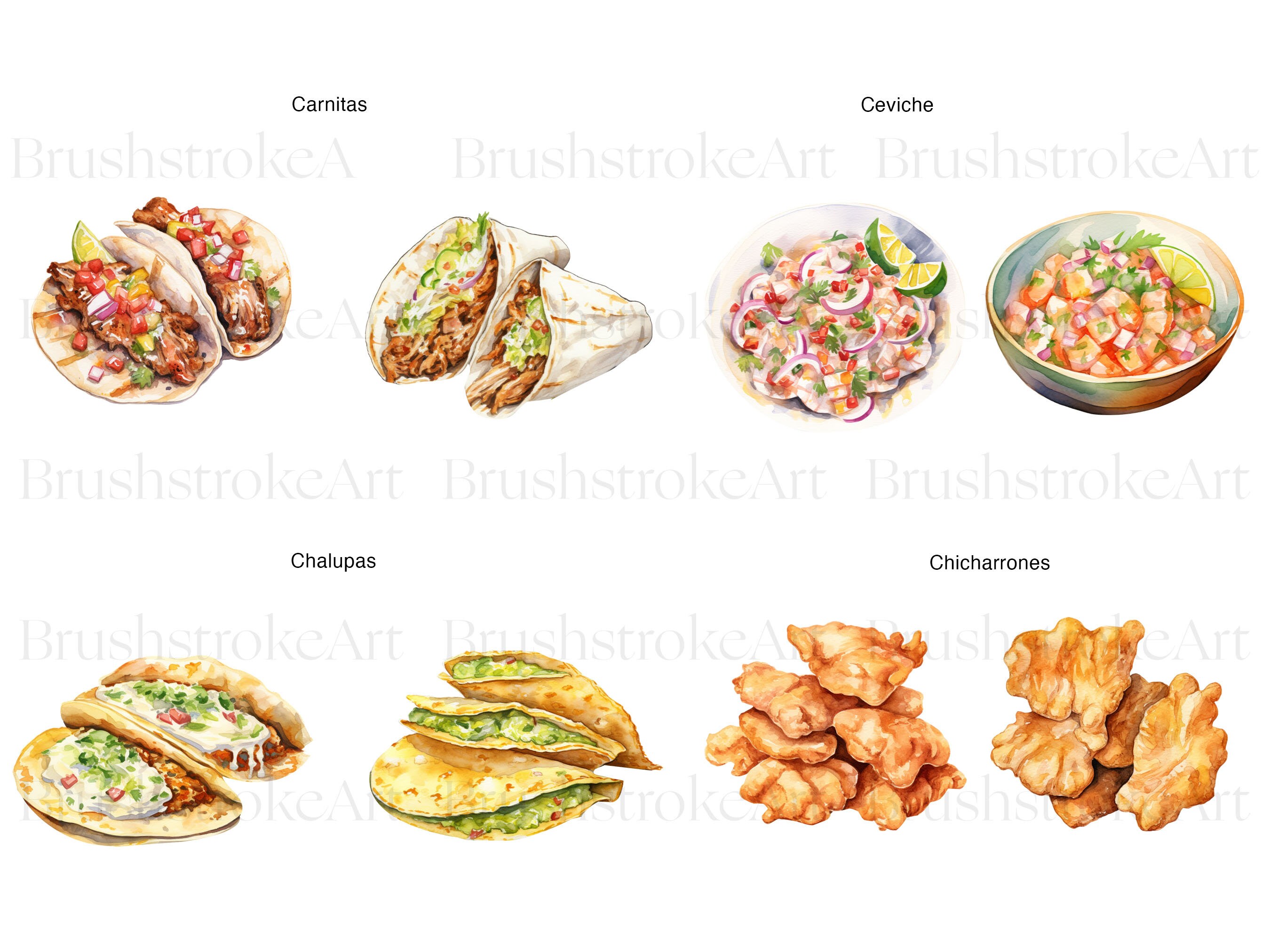Mexican Food Clipart, Tacos, Quesadilla Guacamole, Nachos Clipart ...