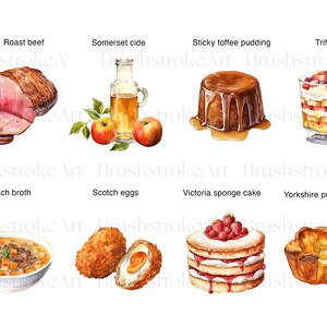 British Food Clipart, Fish and Chips, Beef Wellington, British Dessert ...
