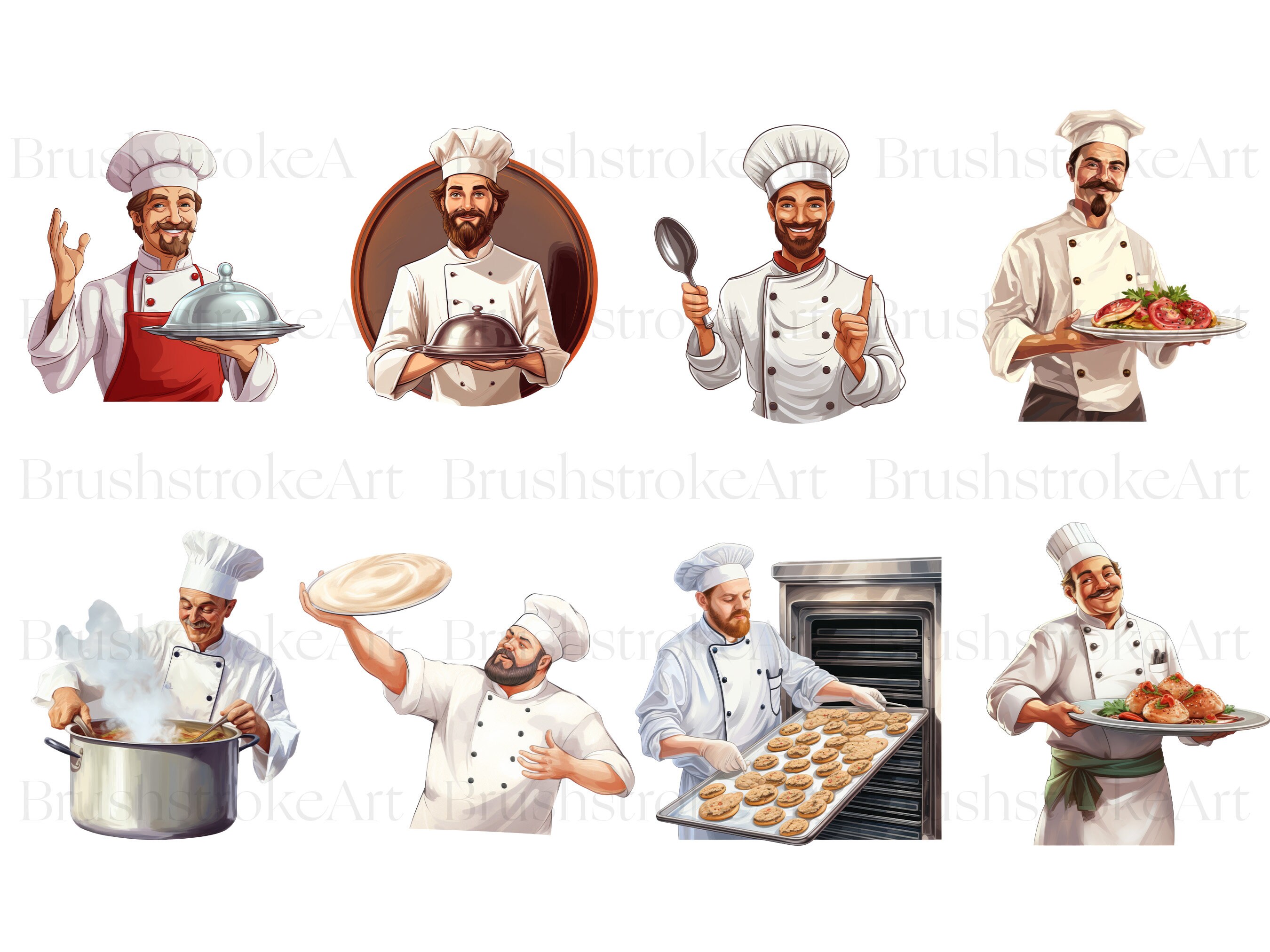 Cooking Illustration Clipart, Kitchen Utensil, Baking Clipart, Chef PNG ...