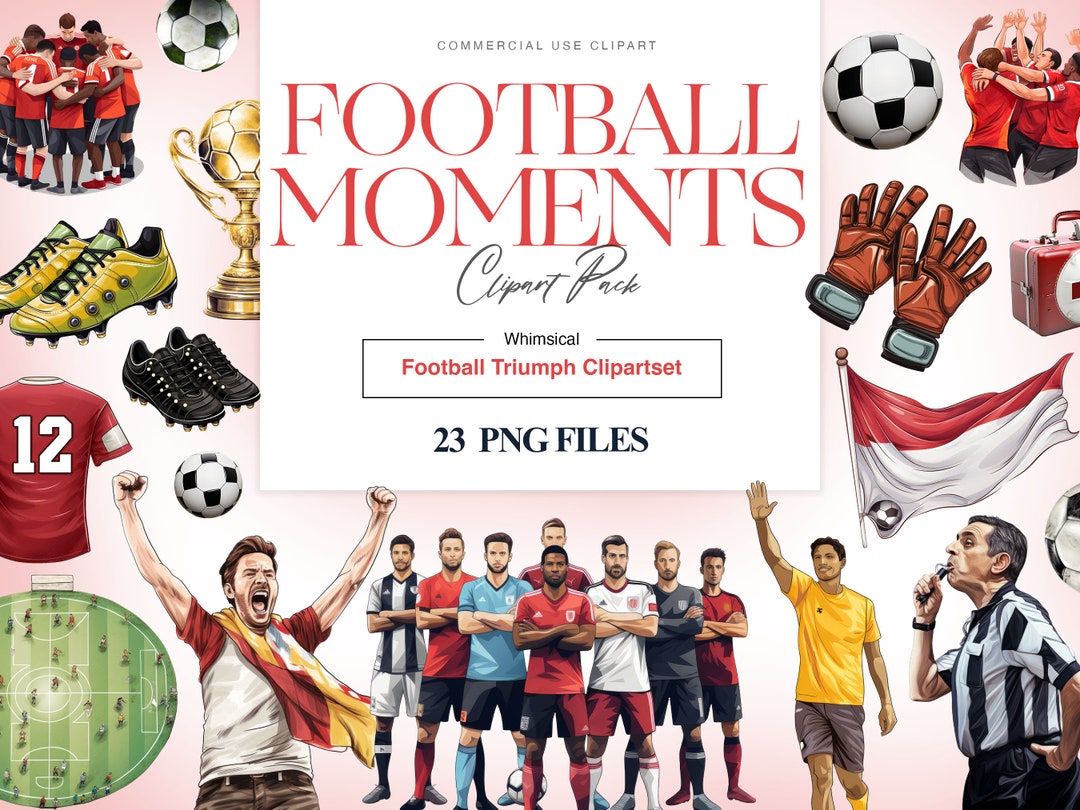 Watercolor Football Clipart, Football Player, Sports Clipart, Soccer ...