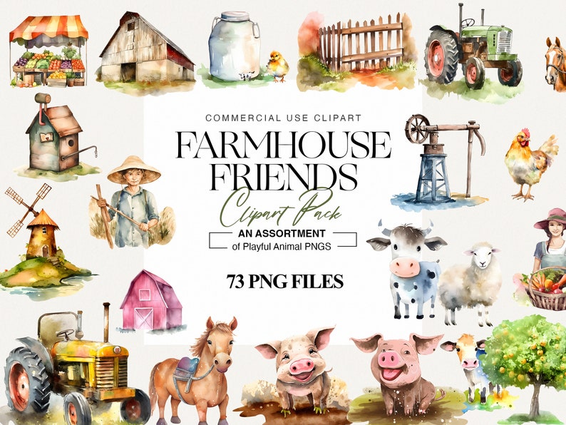 73 Cute Farm House Clipart, Cute Animals, Domestic Animals, Windmills ...