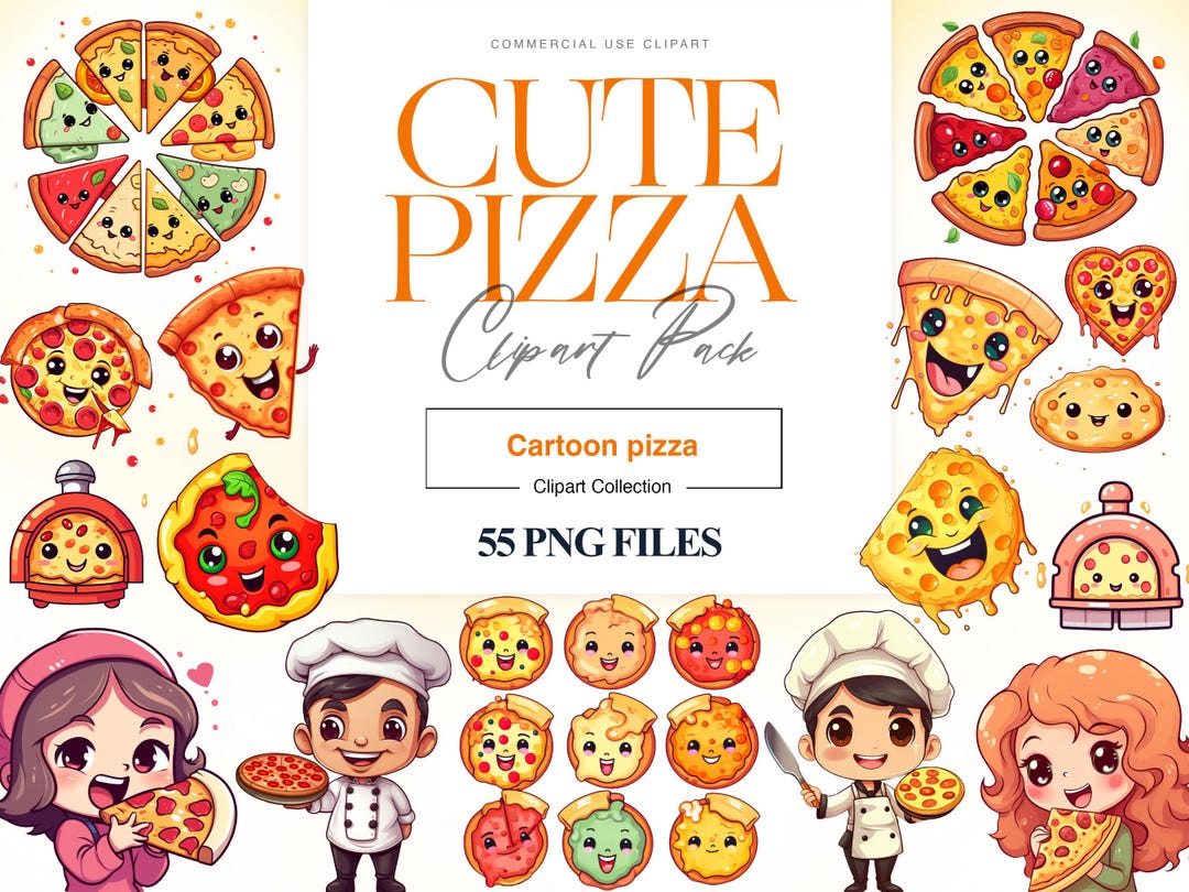 Cute Pizza Clipart, Pepperoni Pizza, Italian Food, Cute Chef Clipart ...
