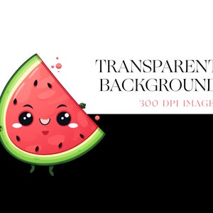 Kawaii Watermelon Clipart, Cute Watermelon, Summer Fruit Clipart ...