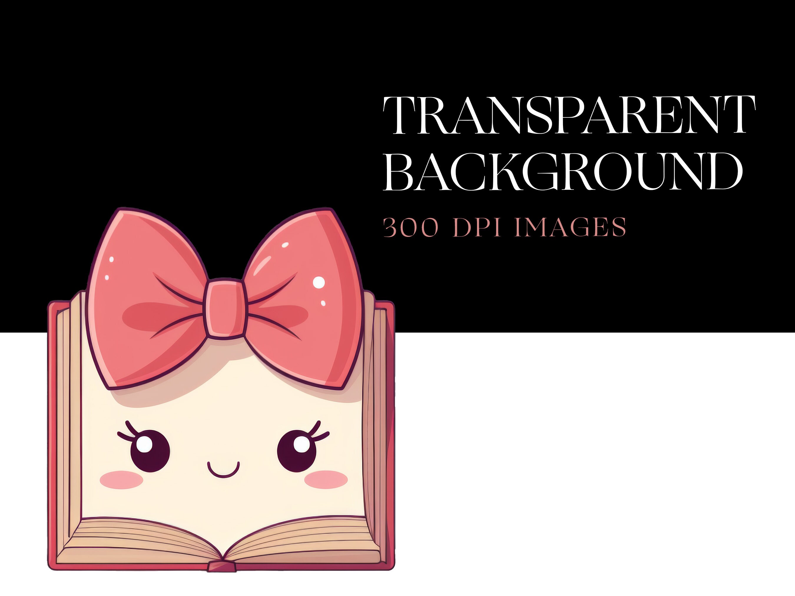 Cute Book Clipart, Kawaii Pencil, Cute Book Icon, Bookmark, Book Lover ...
