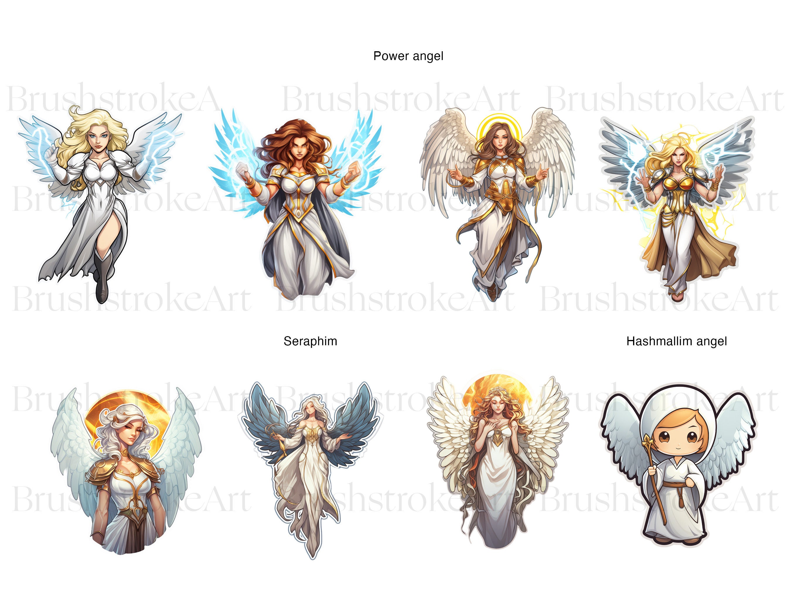 Angel Clipart, Seraphim, Cute Angel Illustrations, Archangel Clipart ...