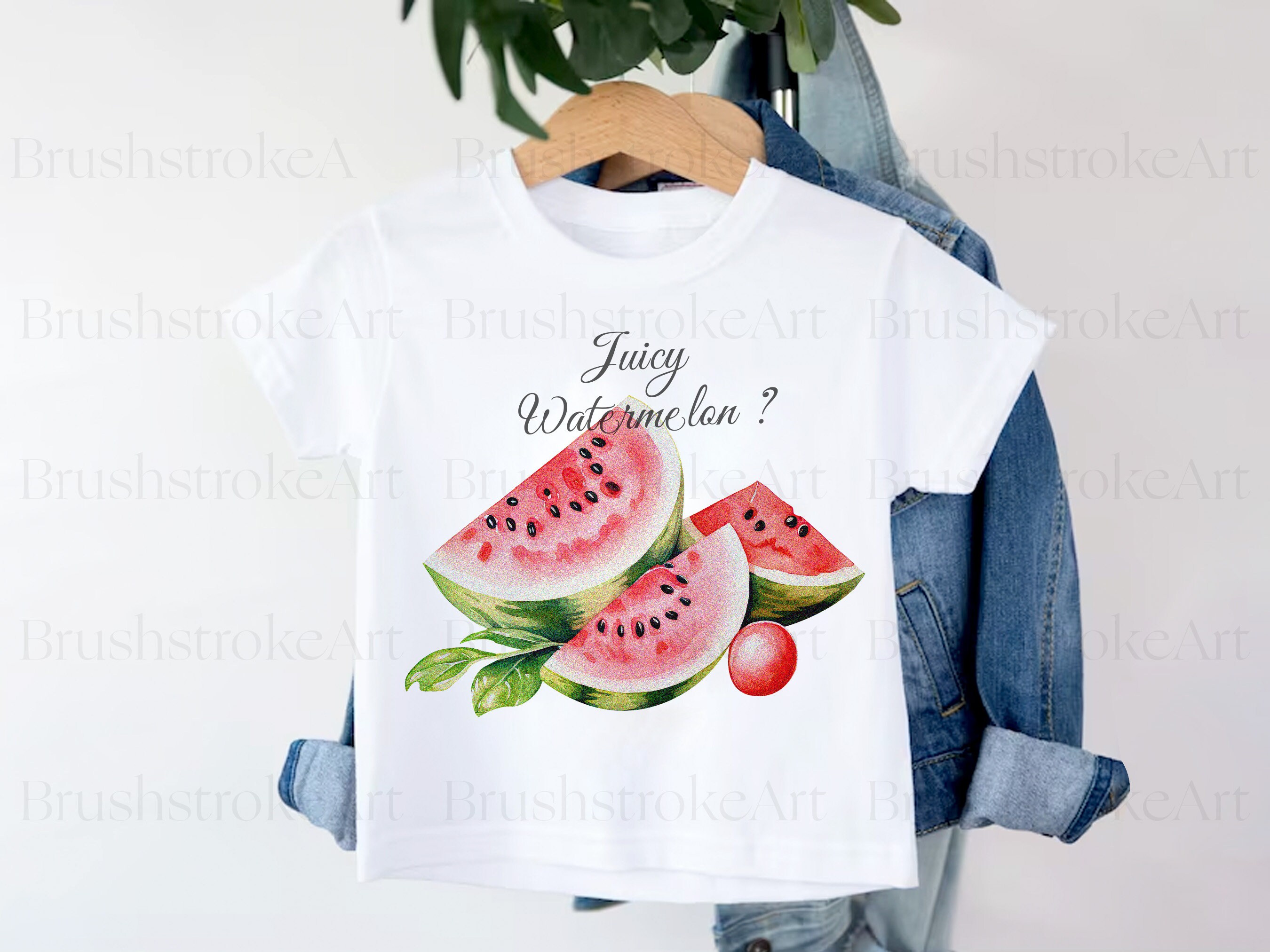 25 Watercolor Watermelon Clipart, Summer Fruit, Picnic Clipart ...