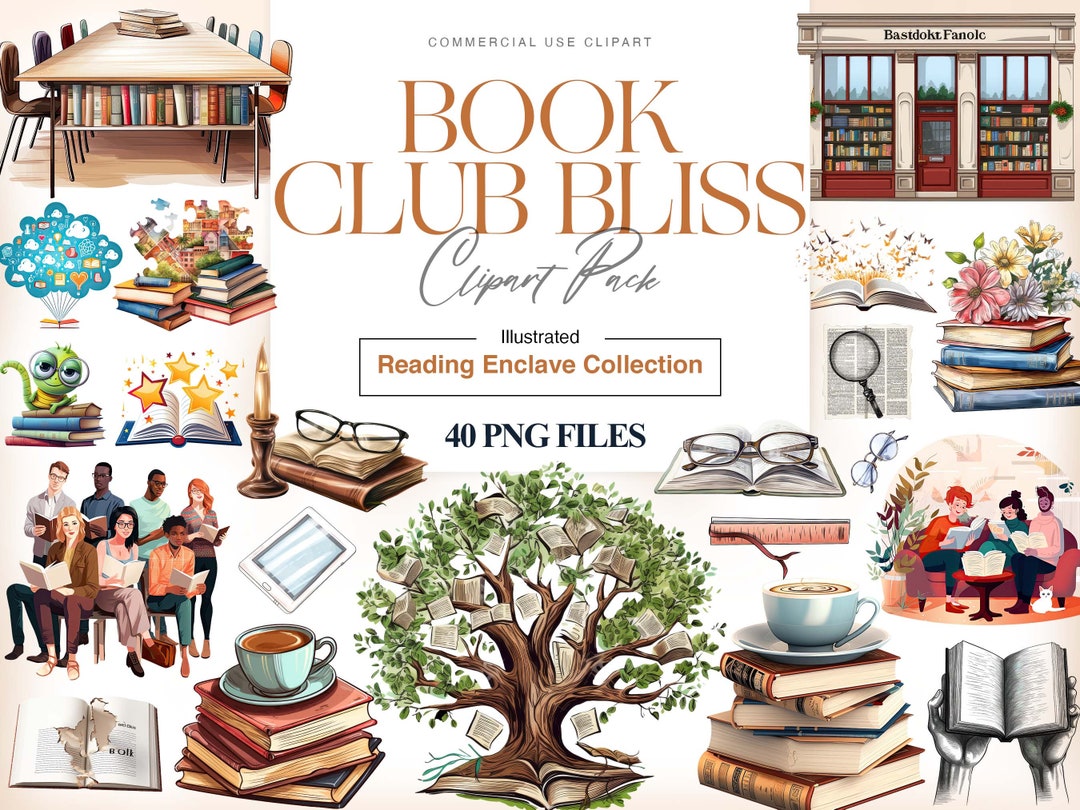 Watercolor Reading Clipart, Bookcase, Watercolor Books, Reading ...