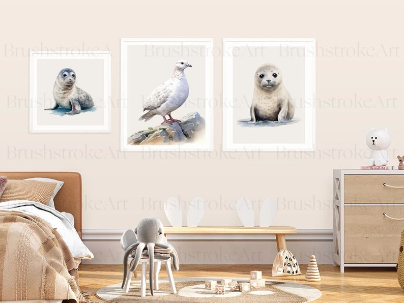 Arctic Animals Clipart Bundle Watercolor Winter PNG Graphics - Etsy UK