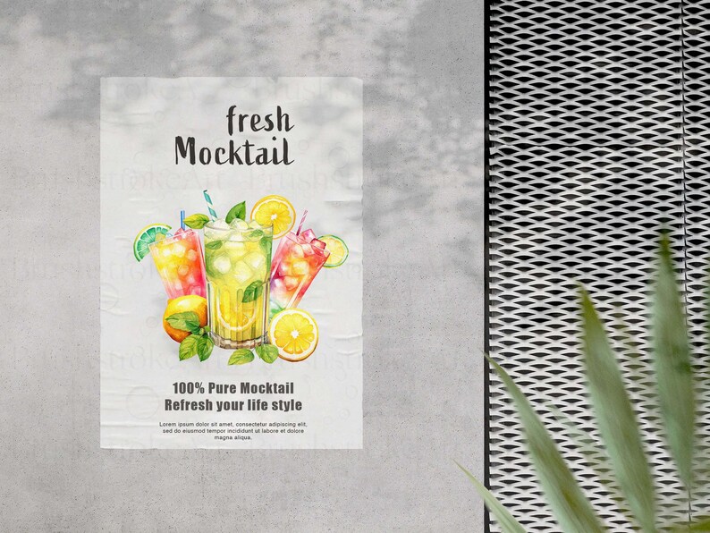 Mocktail Moments Clipart Pack: 92 Watercolor Digital PNG, High ...