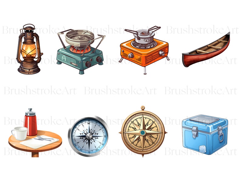 Camping Illustration Clipart, Mountains, Camping Adventure, Wall Art ...