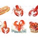 Watercolor Lobster Clipart, Sea Life, Crawfish, Lobster PNG, Nursery ...