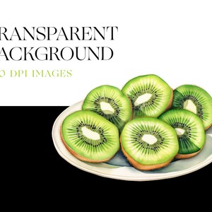 Watercolor Kiwi Fruit Clipart, Tropical Fruit, Summer Drinks, Dessert ...