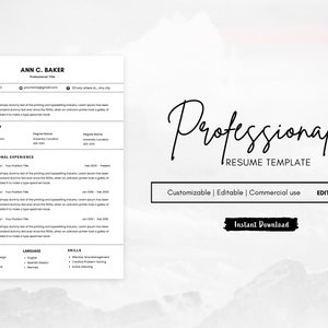 Minimalist Resume Template, Biodata Format, Canva Resume Templates ...