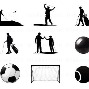 Sports Silhouette Clipart, Football, Sports PNG, Basketball Clipart ...