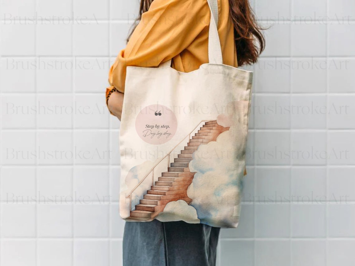 Watercolor Stairs Clipart, Fantasy Stone Steps, Mossy, Garden, Floral ...