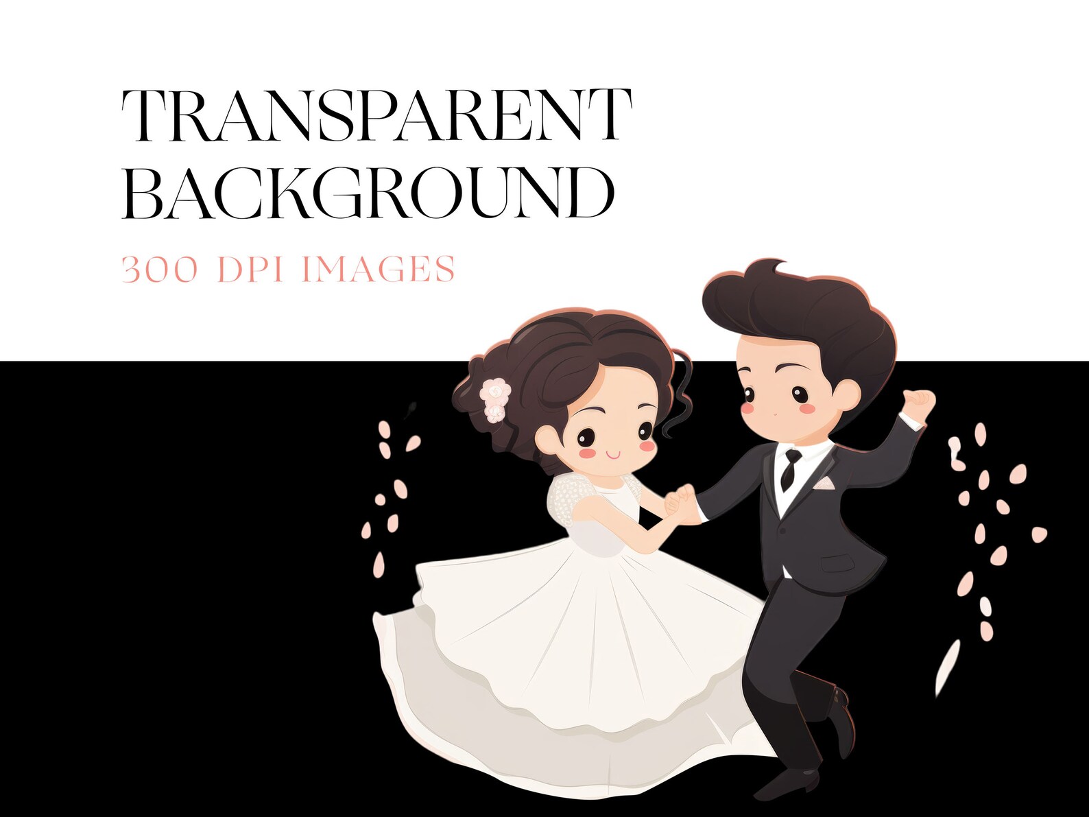 Cute Wedding Clipart, Marriage, Cute Wedding Couple, Kawaii Wedding ...