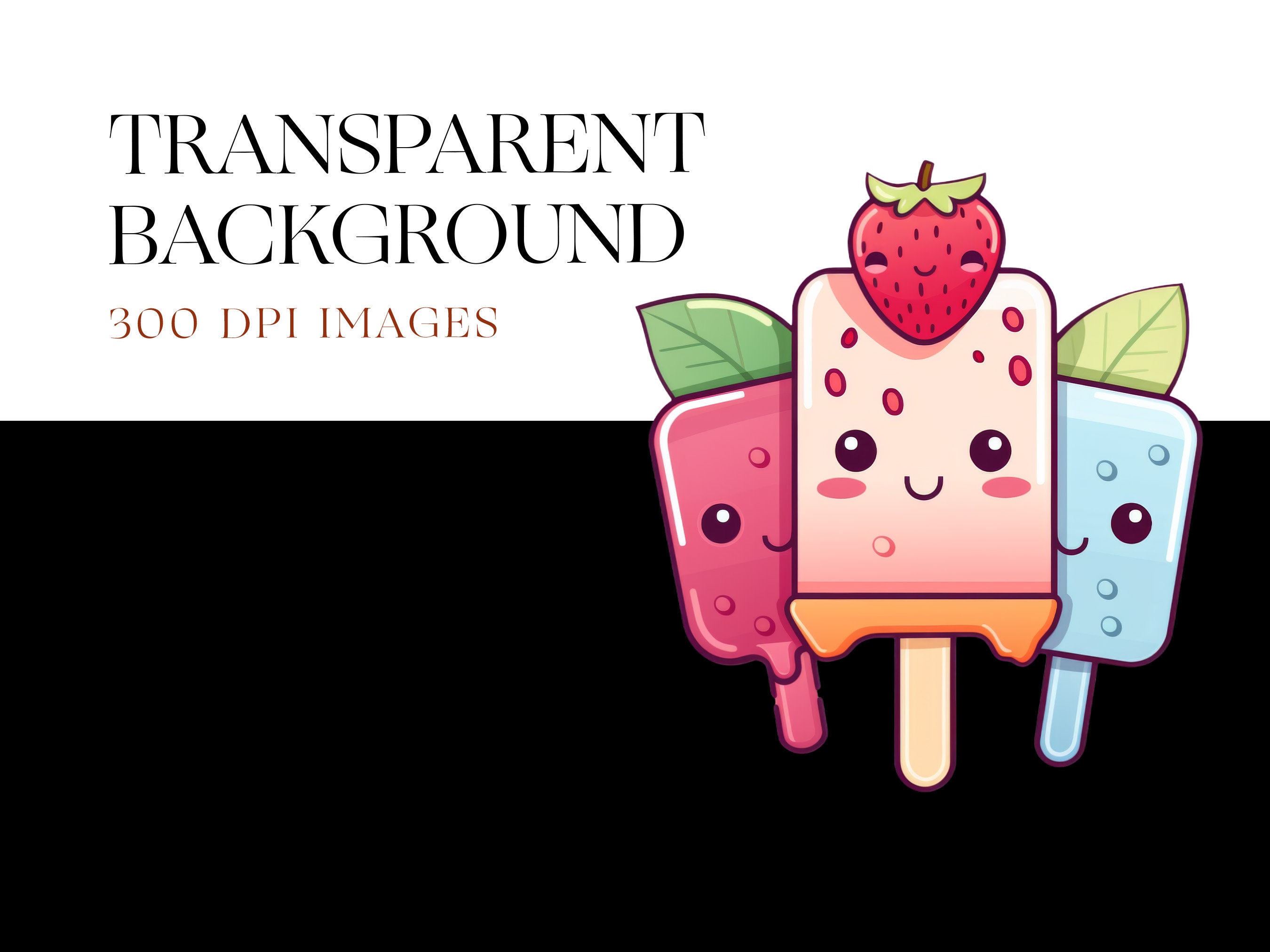 Cute Ice Cream Clipart, Strawberry Ice Cream, Kawaii, Happy Ice Cream ...