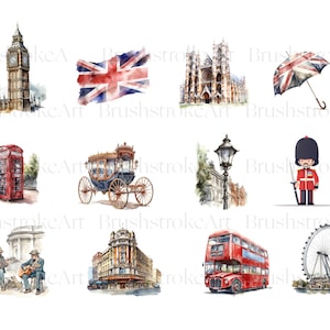 The Magic of London, A Watercolour Clipart Pack of Famous City Sights ...