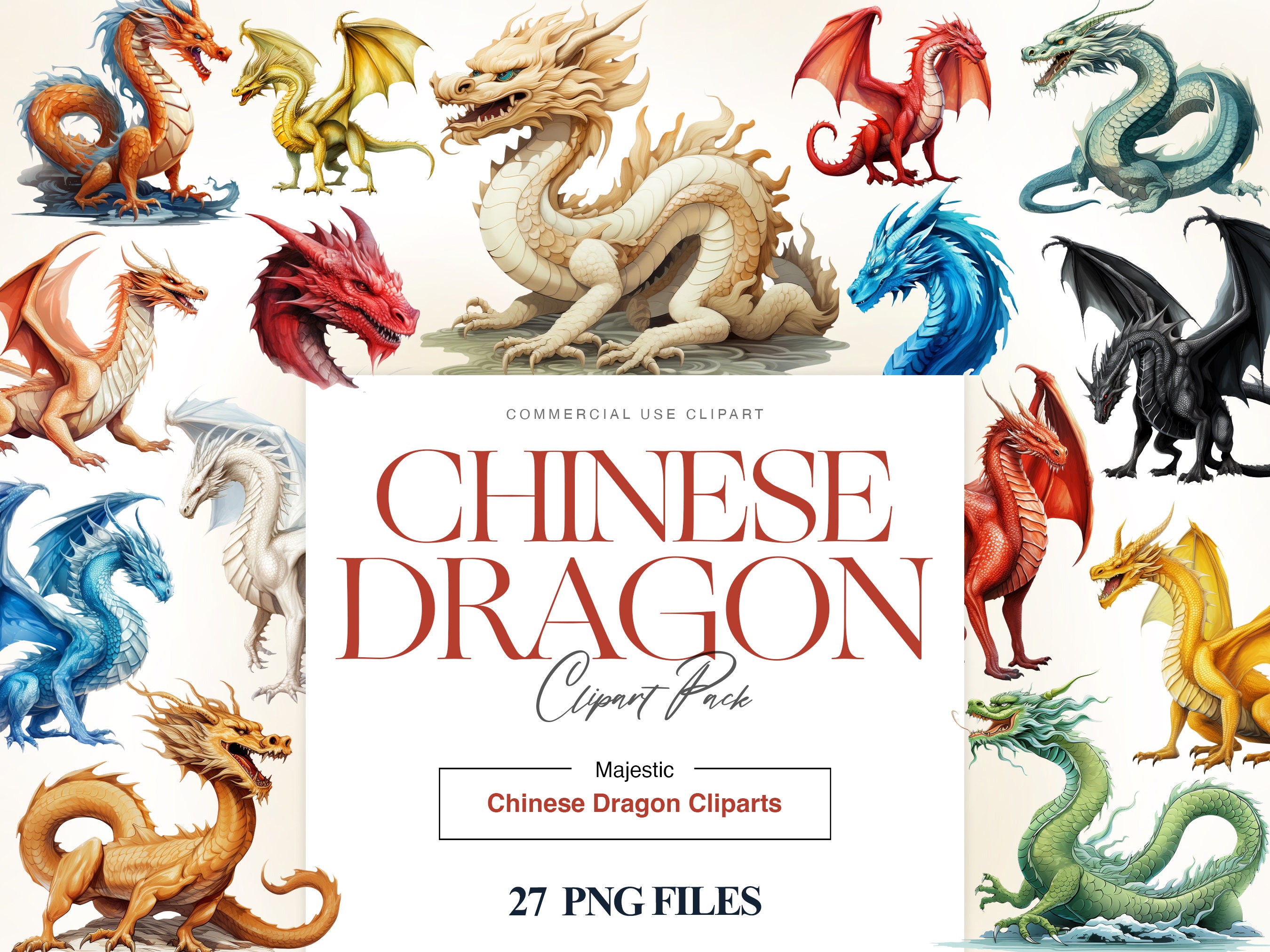 Chinese Dragon Clipart, Chinese Zodiac Dragon, Qinglong, Azure Dragon ...