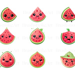 Kawaii Watermelon Clipart, Cute Watermelon, Summer Fruit Clipart ...