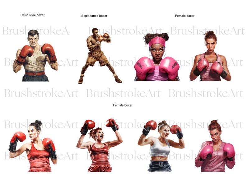 Boxing Clipart, Black Boxer, Female Athletes, Male Boxer Clipart ...