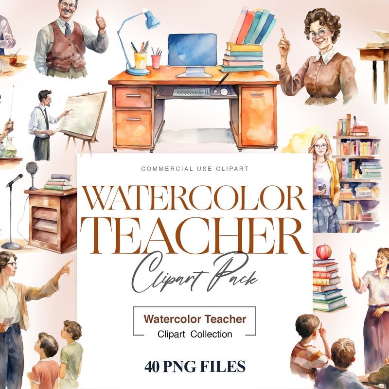 Teacher Clipart - Etsy