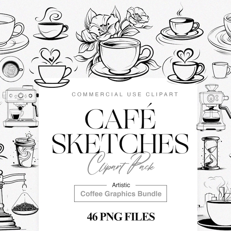 Coffee Clipart - Etsy