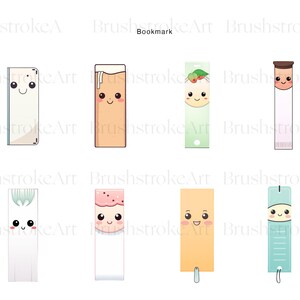 Cute Book Clipart, Kawaii Pencil, Cute Book Icon, Bookmark, Book Lover ...