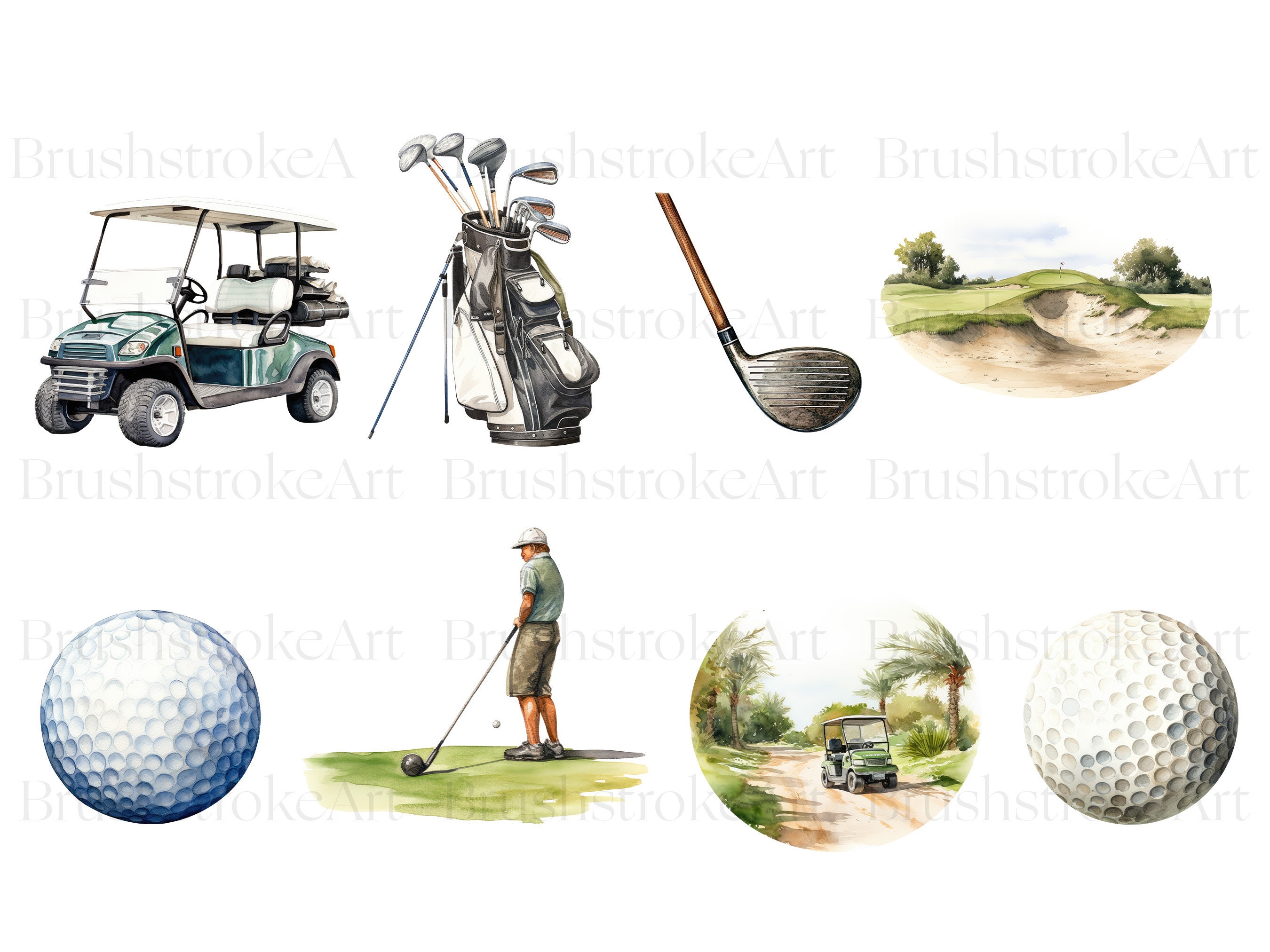 Golf Clipart, Golf Lover Sports PNG, Golfer, Golf Cart, Golfing ...
