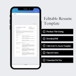 Printable Resume Template, Best Resume, CV Format, Canva Resume ...