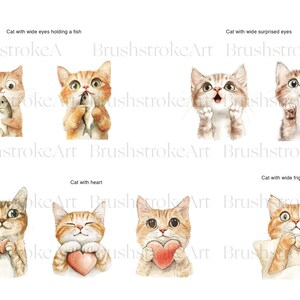 Funny Cats Clipart, Watercolor Cat, Funny Kitten, Grumpy Cat Birthday ...