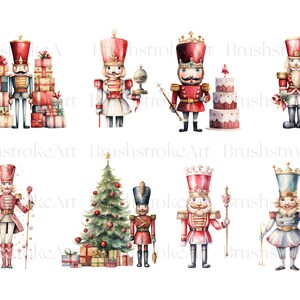 Nutcracker Clipart Pack: Watercolor Christmas PNG Images for - Etsy