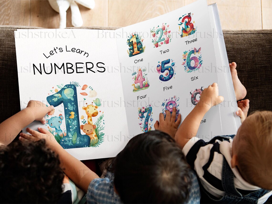 Watercolor Numbers Clipart, Birthday Numbers, Party, Colorful Numbers ...