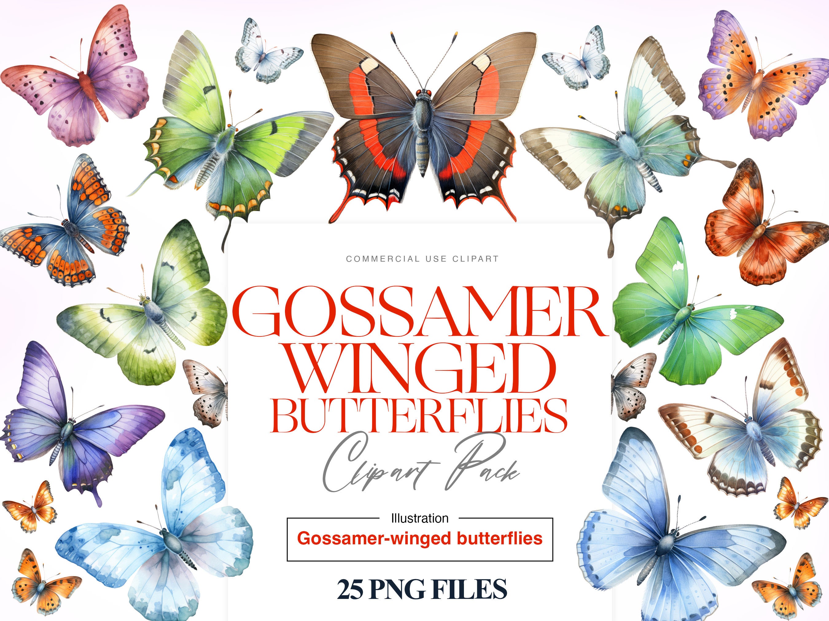 Gossamer Butterflies Clipart, Gossamer Wings, Holly Blue Butterfly ...