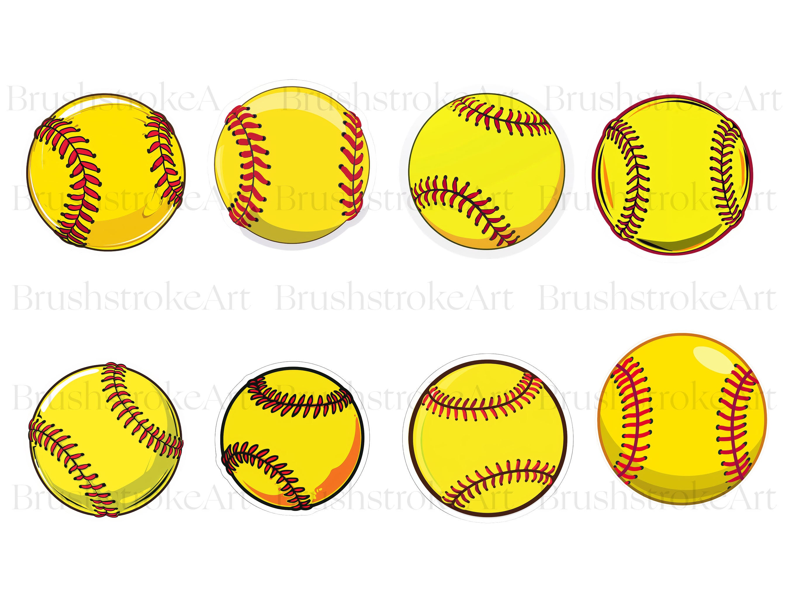 Watercolor Softball Clipart, Sports, Softball PNG, Ball Clipart ...