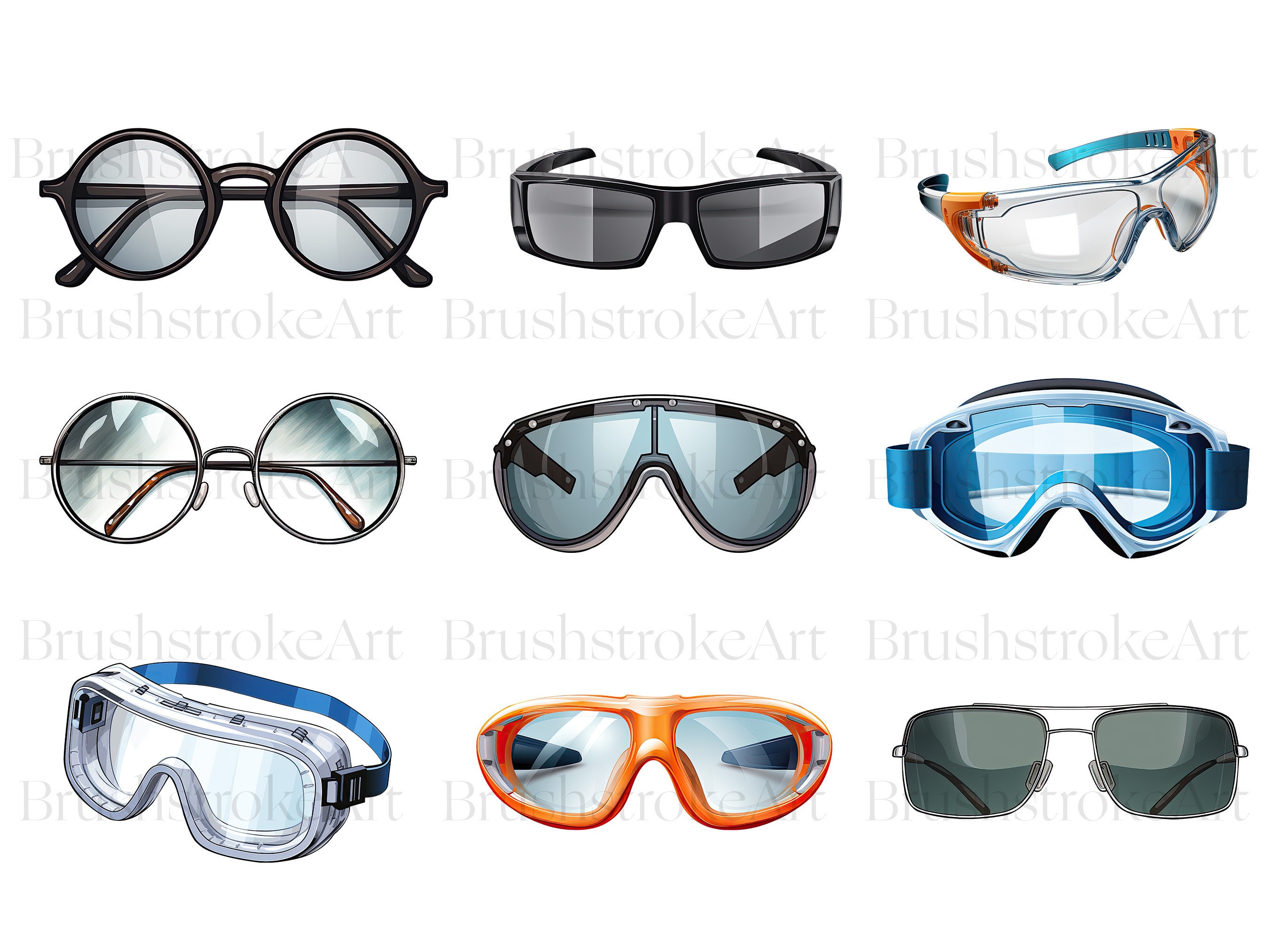 Watercolor Sunglasses Clipart, Heart Sunglasses, Hipster Glasses ...