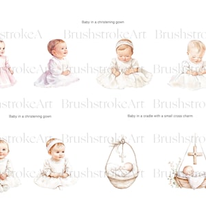 Watercolor Baptism Clipart, Christening, Baptism Angel, First Communion ...