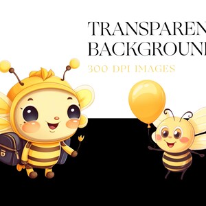 Kawaii Bee Clipart, Honeybee, Cute Bumble Bee Clipart, Cartoon Bee ...