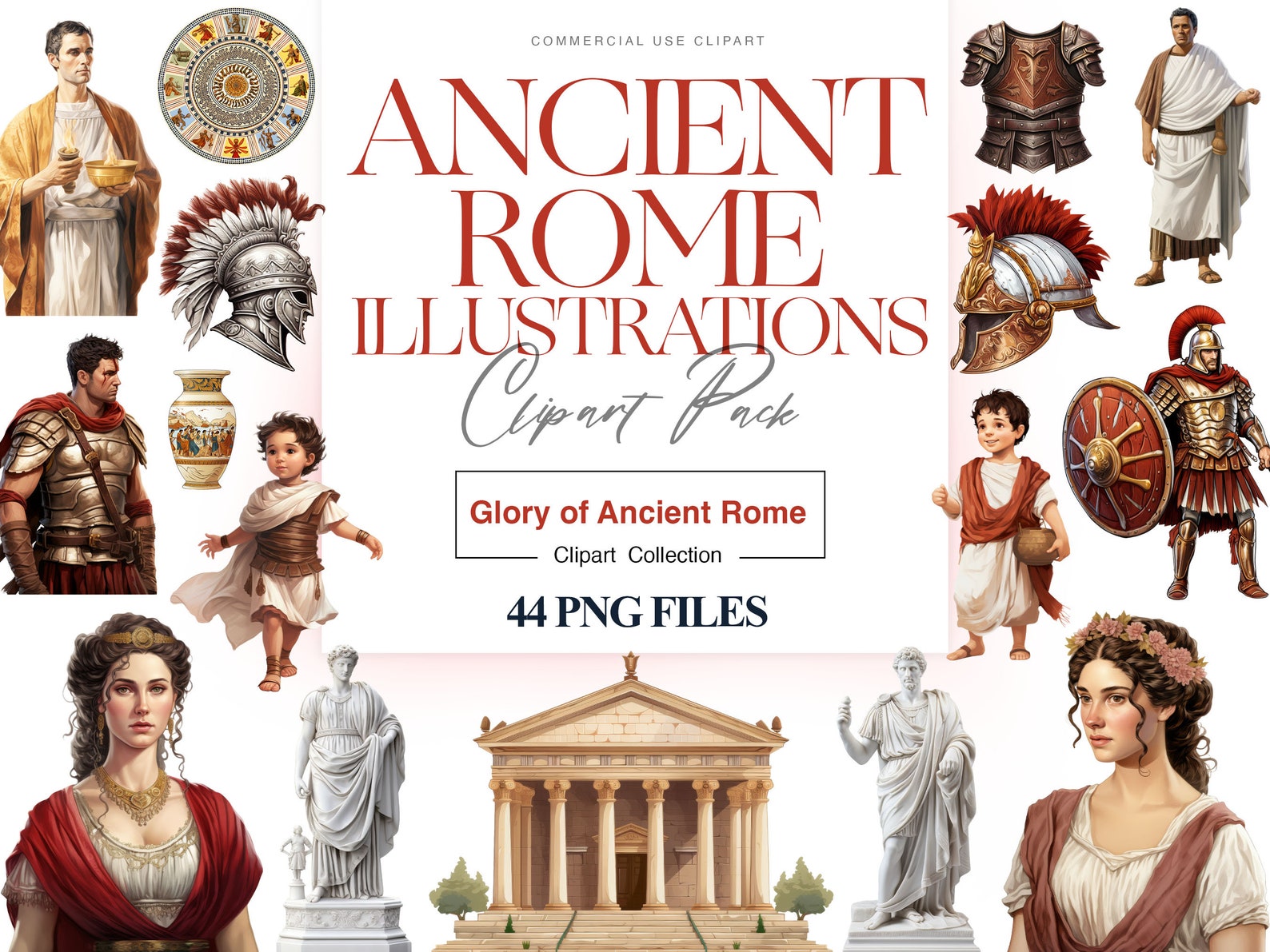 Ancient Rome Clipart, Roman Empire, Gladiator Clipart, Roman Warrior ...