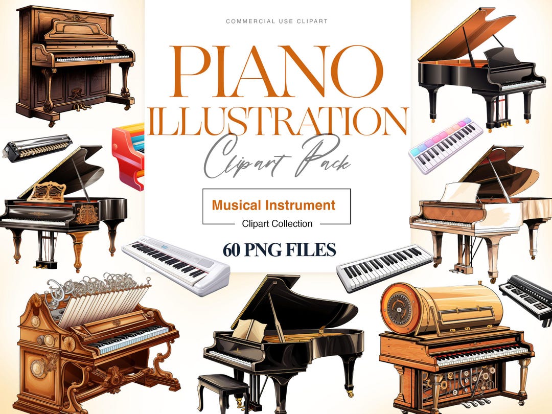 Piano Clipart, Baby Grand Piano Keys, Music Instrument, Piano Keyboard ...
