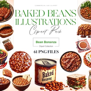 Baked Beans Clipart, Canned Beans PNG, BBQ Beans, Soul Food Clipart ...