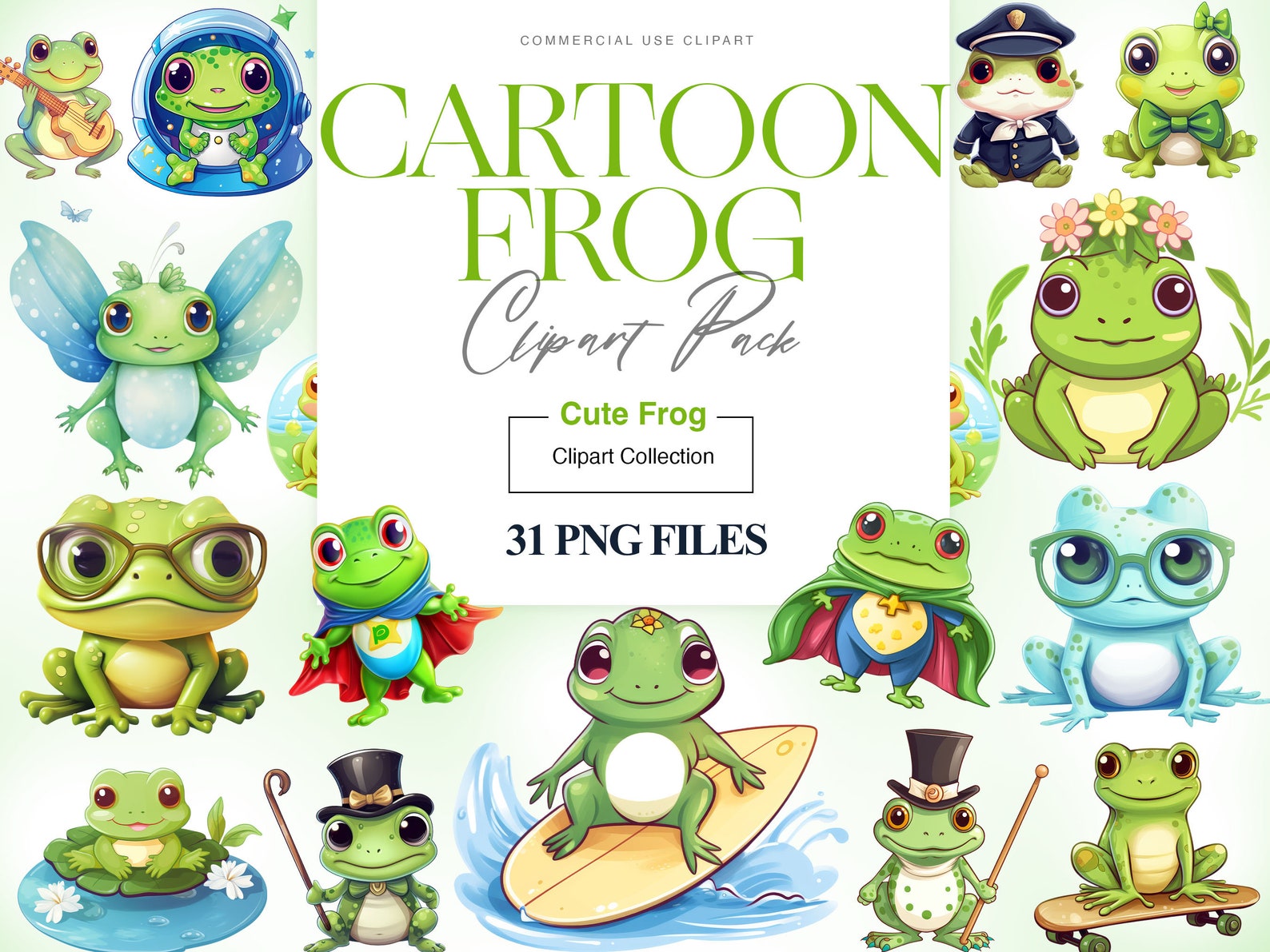 Cute Frog Clipart, Little Frog Prince, Funny Frog Clipart, Frog With ...