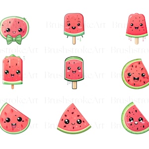 Kawaii Watermelon Clipart, Cute Watermelon, Summer Fruit Clipart ...