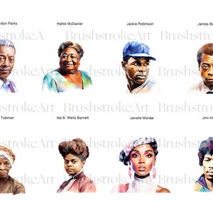 Black Figures Clipart, Martin Luther King, Maya Angelou, Black Woman ...