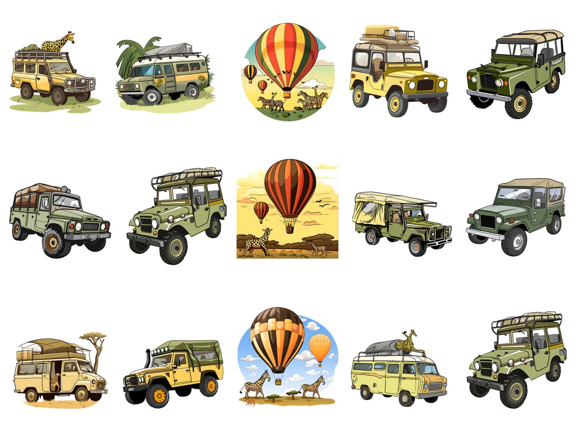 40 Safari Vehicle Clipart Pngs-jungle Cruisers: A Collection of Safari ...